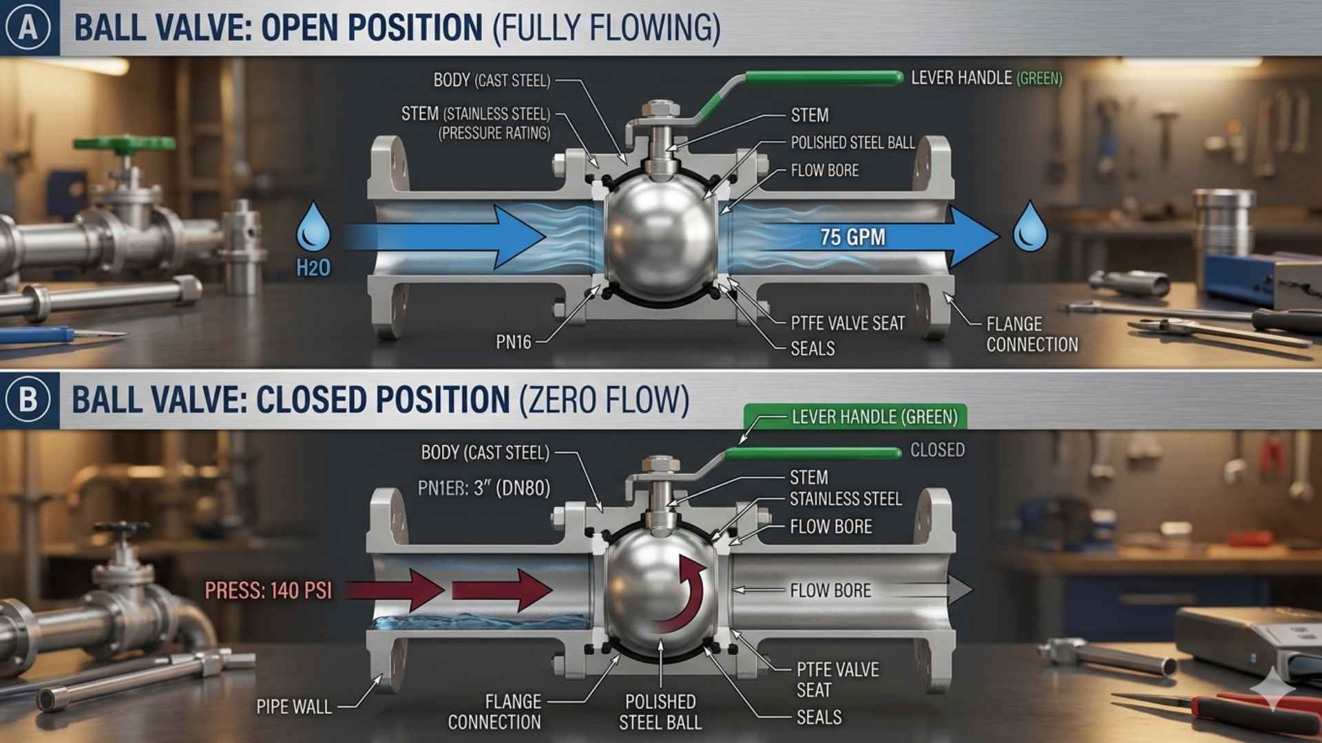 Parts of a Ball Valve | Components, Design & Function